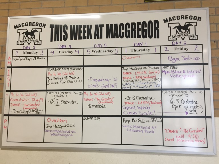 This Week at MacGregor (MacGregor Public School)